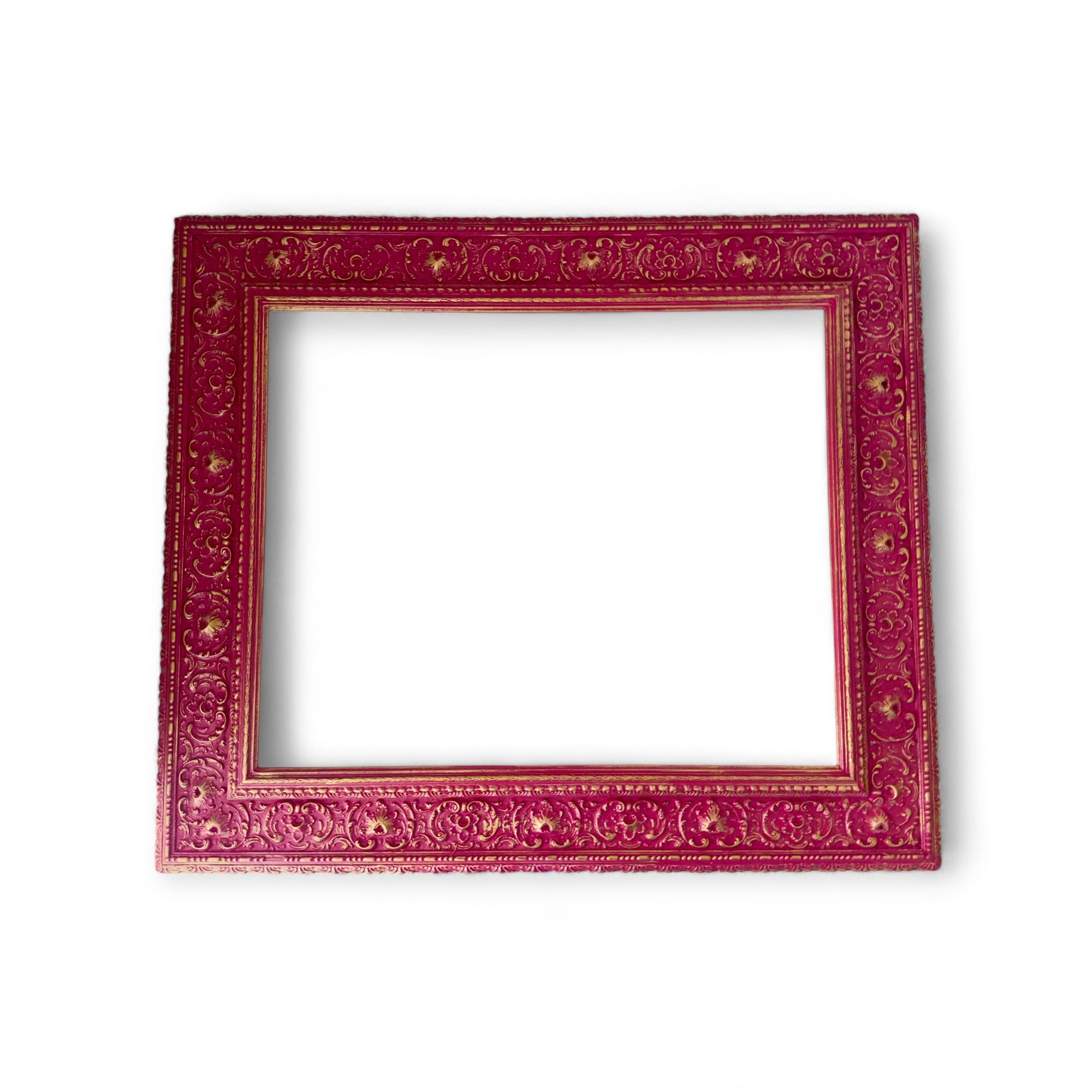Large Magenta and Gold Ornate Frame - Etsy