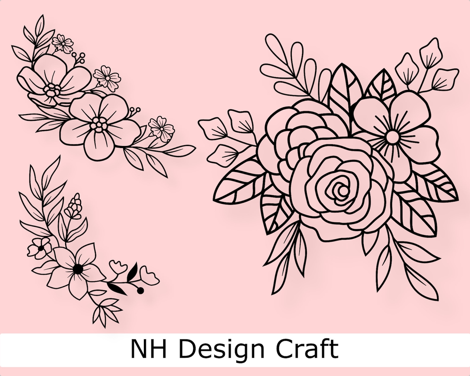 Cute Flower Svg, Floral Bouquet Svg Bundle, Cute Flower Svg Bundle ...