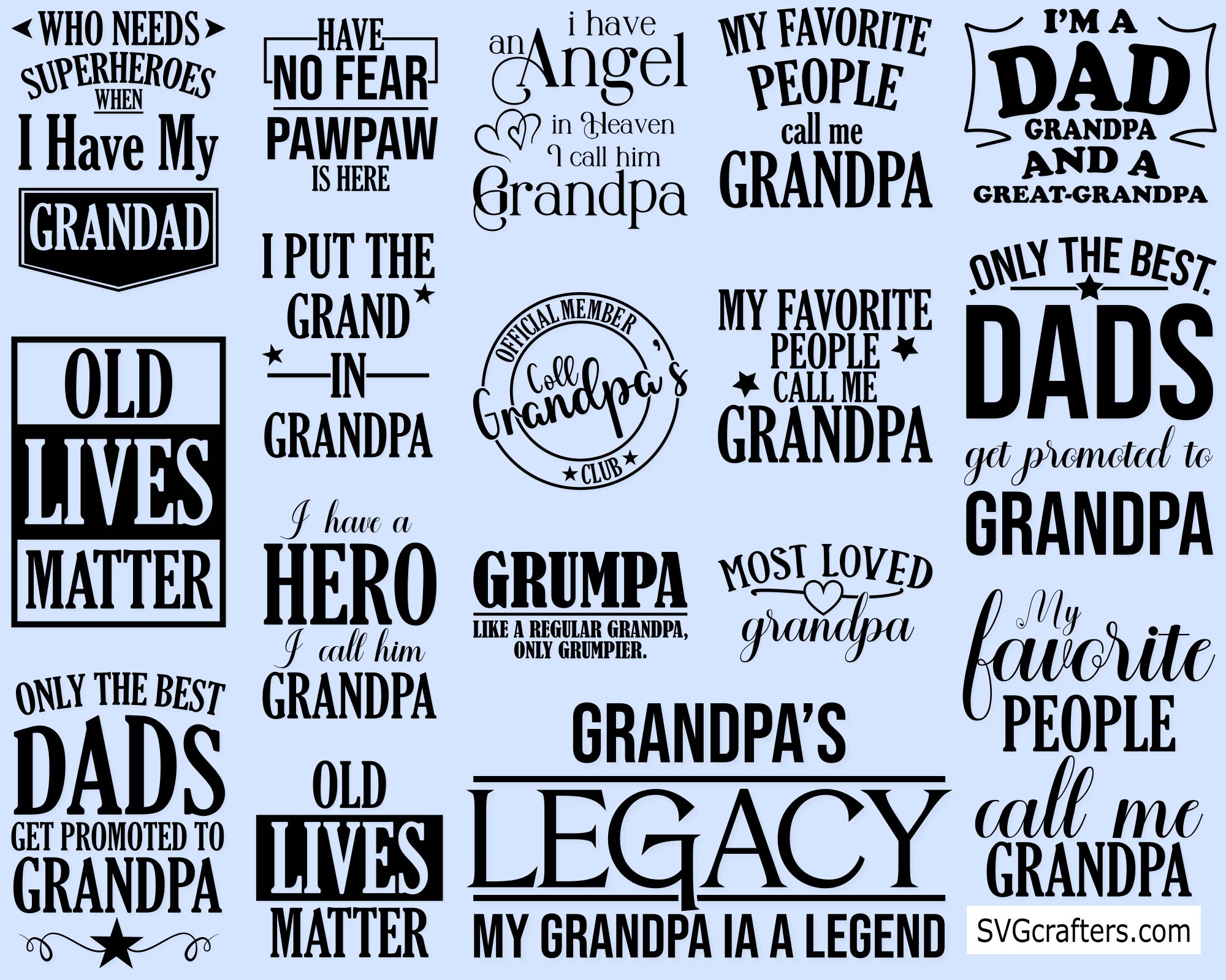 Grandpa Bundle Svg, Grandpa Svg, Father's Day, Papa Svg, Grandad Svg ...