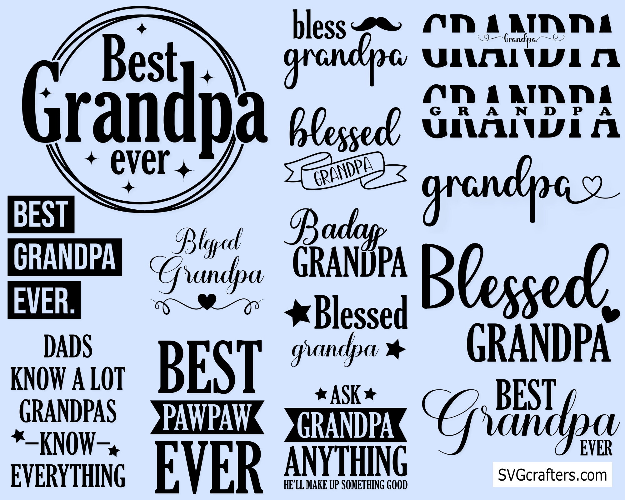 Grandpa Bundle Svg, Grandpa Svg, Father's Day, Papa Svg, Grandad Svg ...
