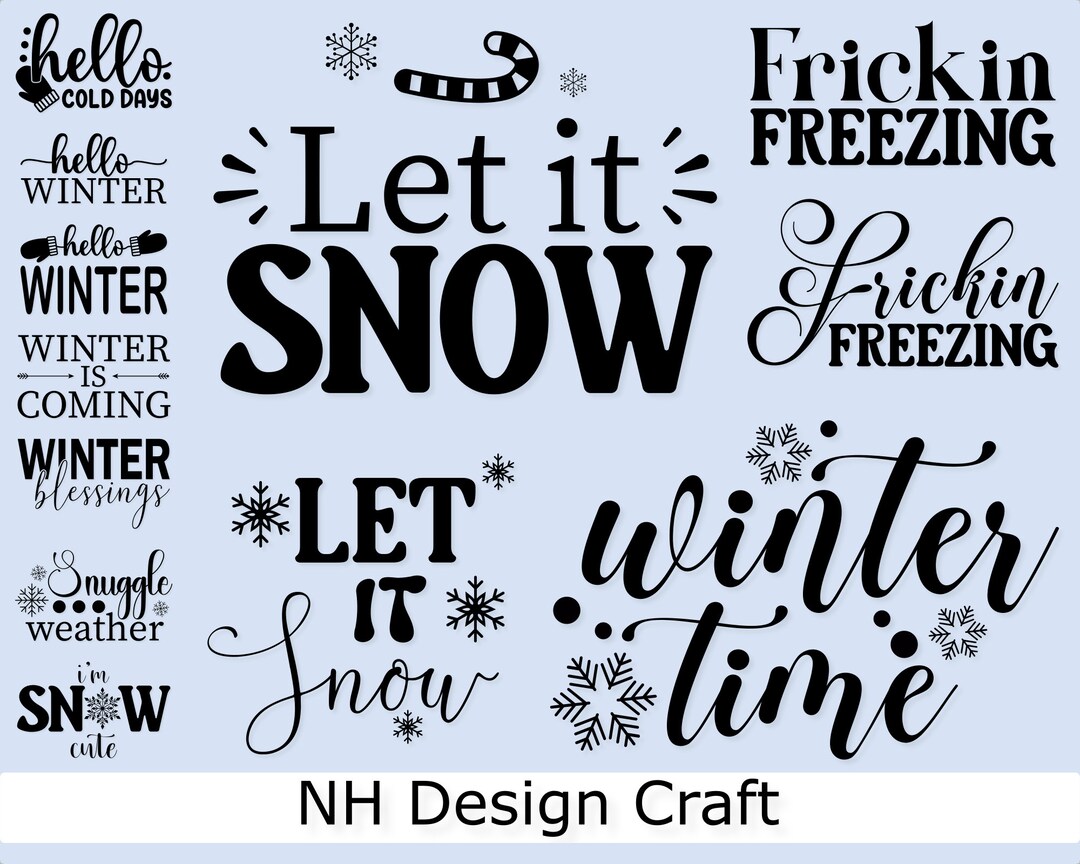 Winter Svg Bundle, Snowflake Svg, Winter Svg, Hello Winter Svg, Winter ...