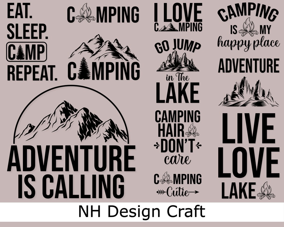 Lake Svg Bundle, Camping Svg Bundle, Camping Crew Svg, Camp Life SVG ...