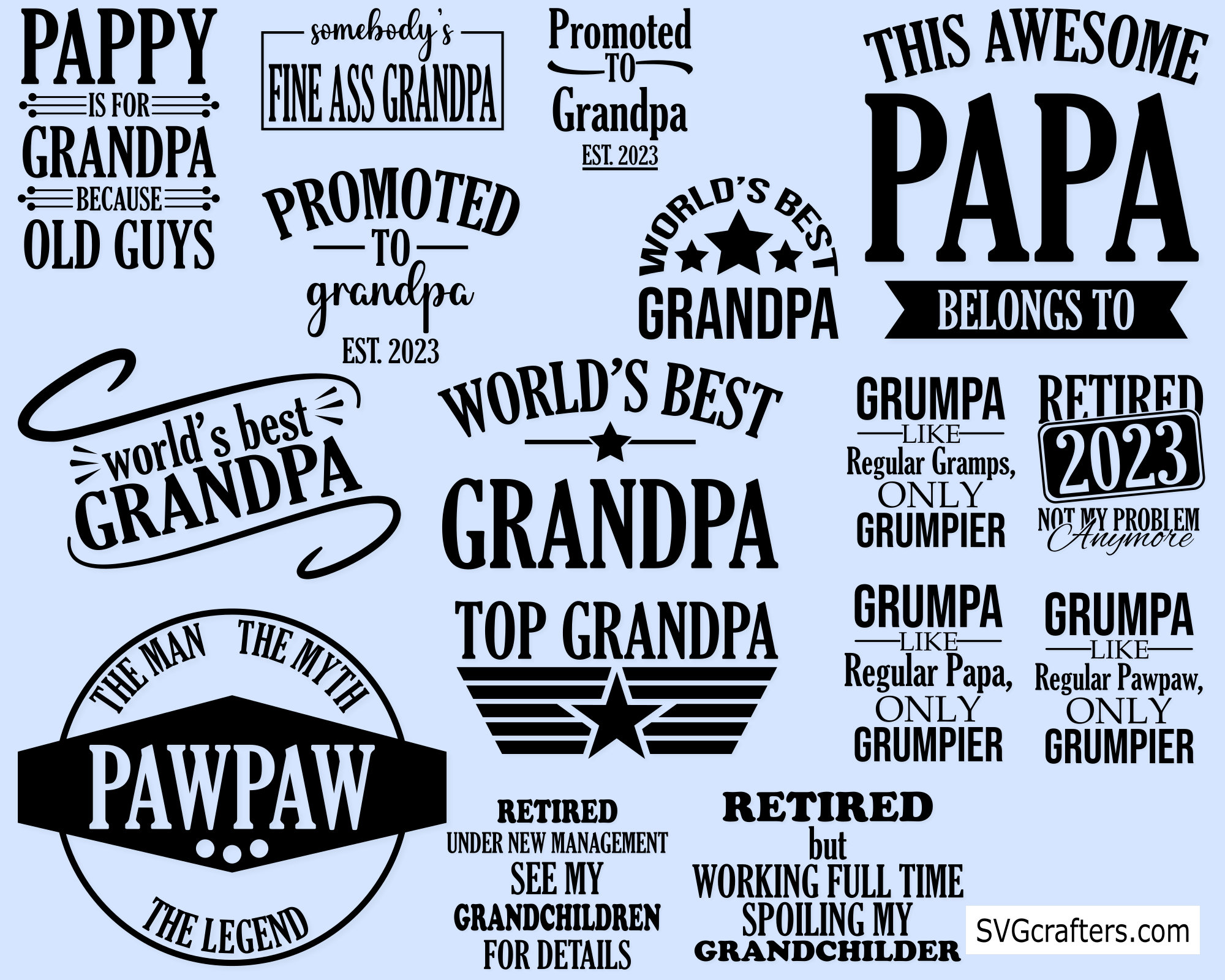 Grandpa Bundle Svg, Grandpa Svg, Father's Day, Papa Svg, Grandad Svg ...