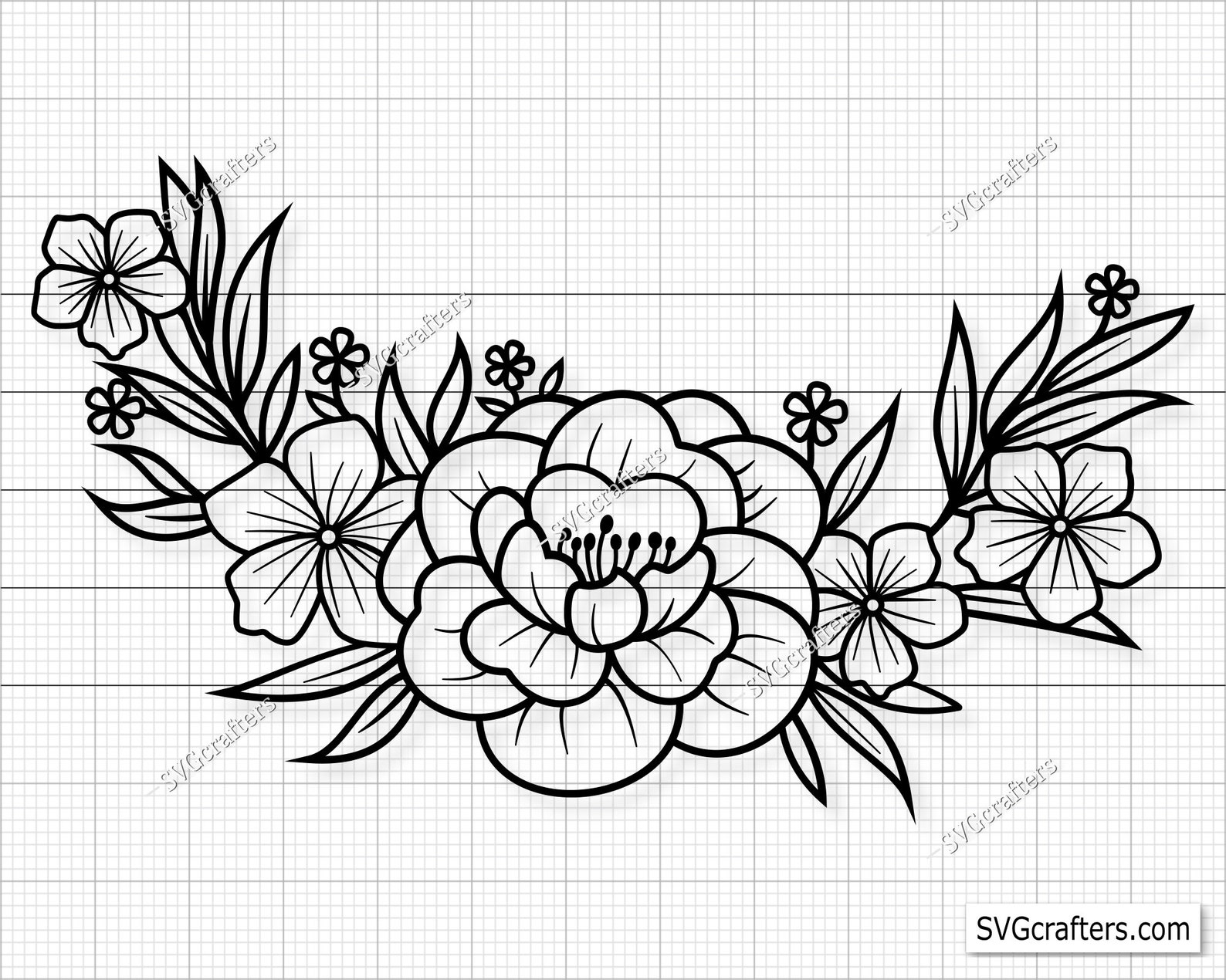 Cute Flower Svg, Floral Bouquet Svg Bundle, Cute Flower Svg Bundle ...