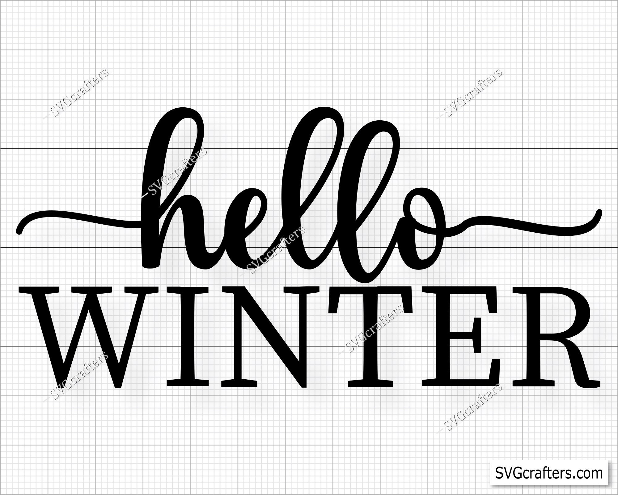 12 Bundle Winter Svg, Snowflake Svg, Winter Svg, Hello Winter Svg ...