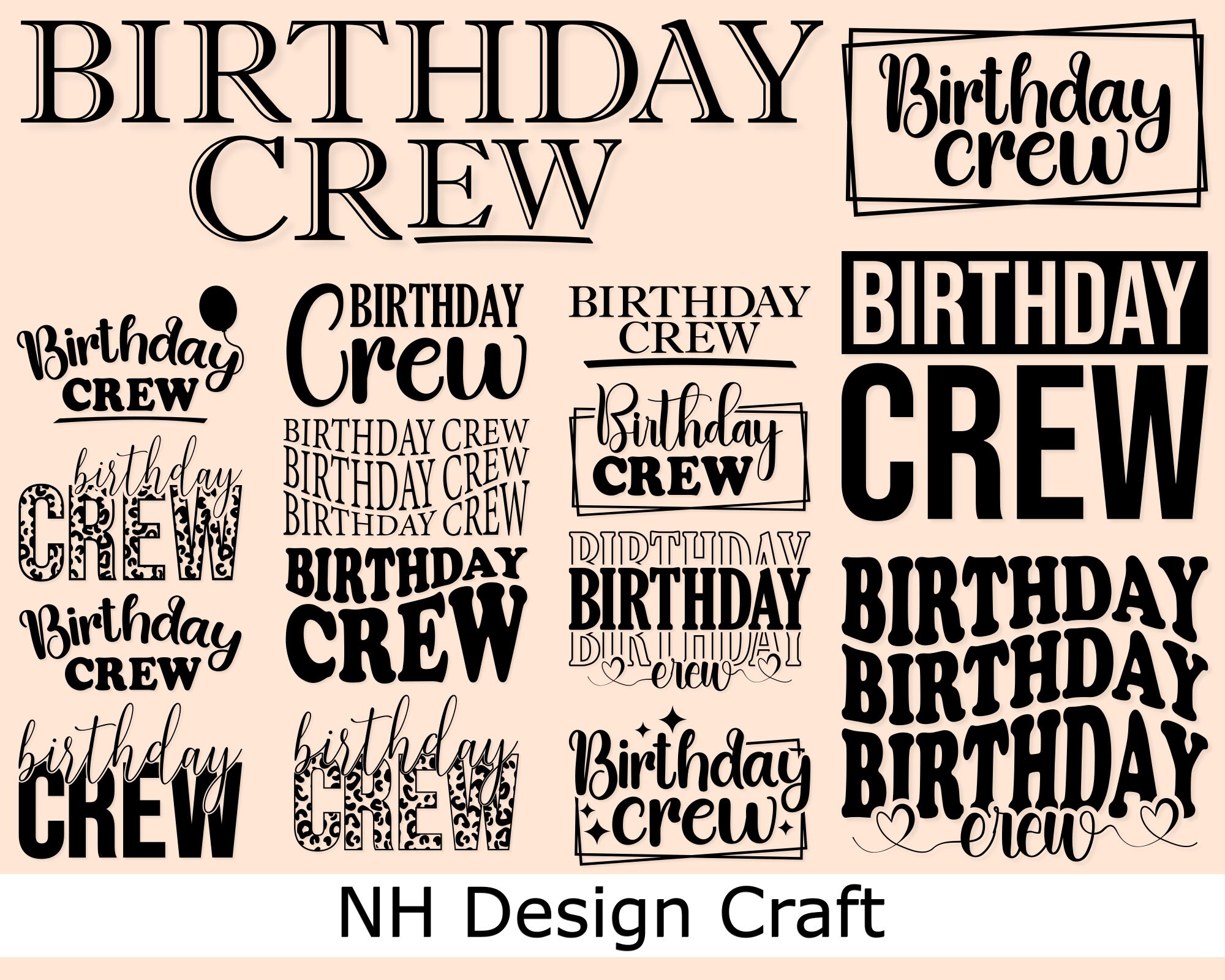 Birthday Crew Svg, Birthday Girl Svg, Birthday Party Svg, Happy ...