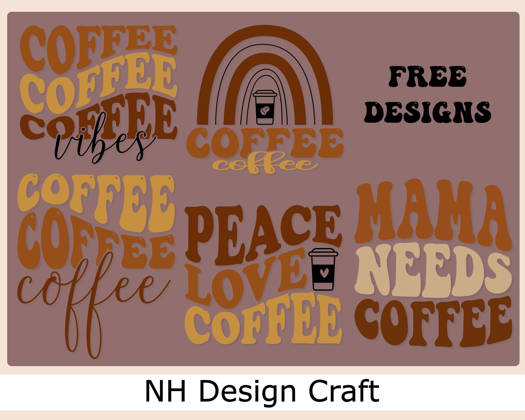 Retro Coffee Svg Bundle, Coffee Vibes Svg, Coffee Svg, Funny Coffee Svg ...