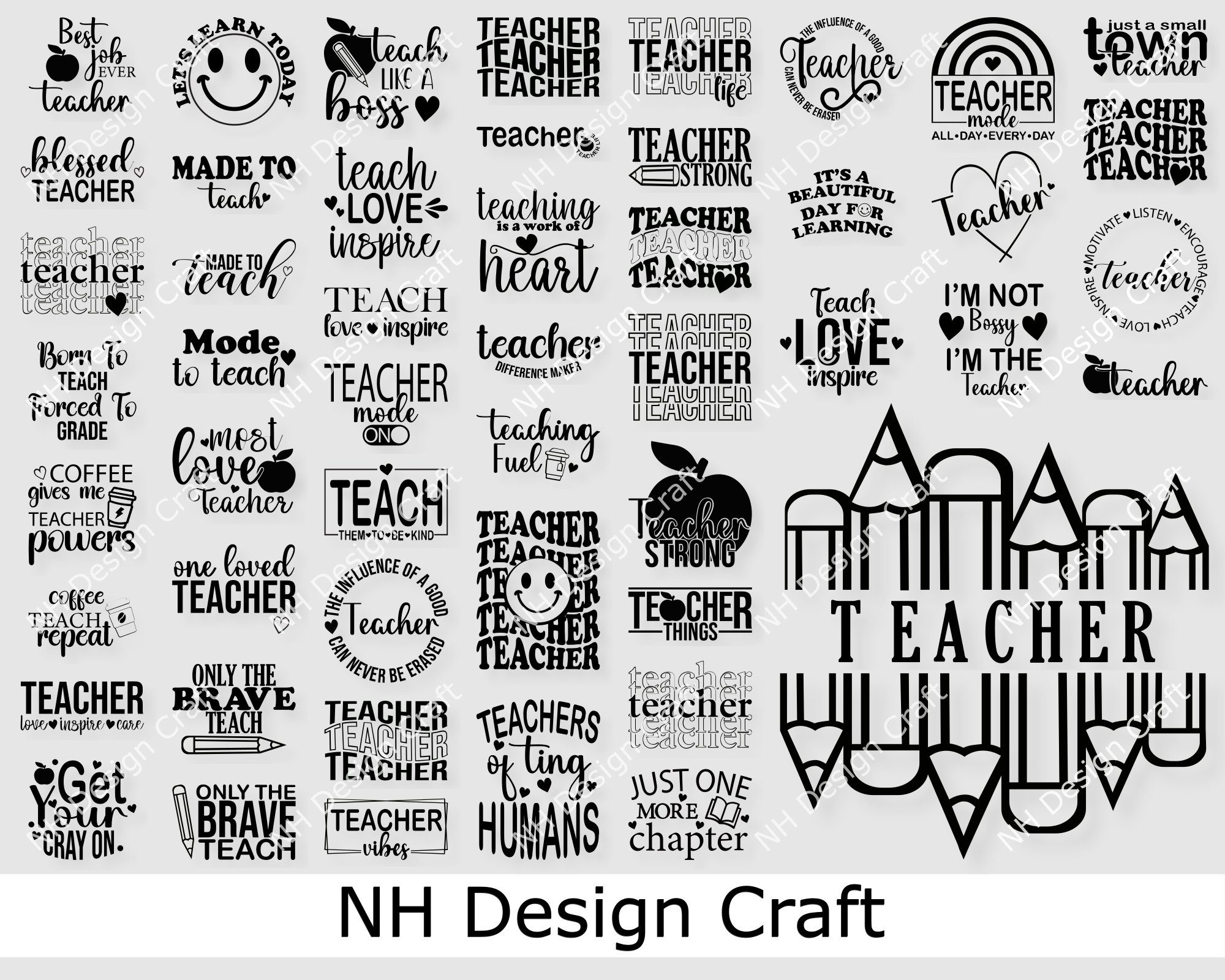 Teacher Svg, Teacher Svg Bundle, Teacher Quote Svg, School Svg, Teacher ...