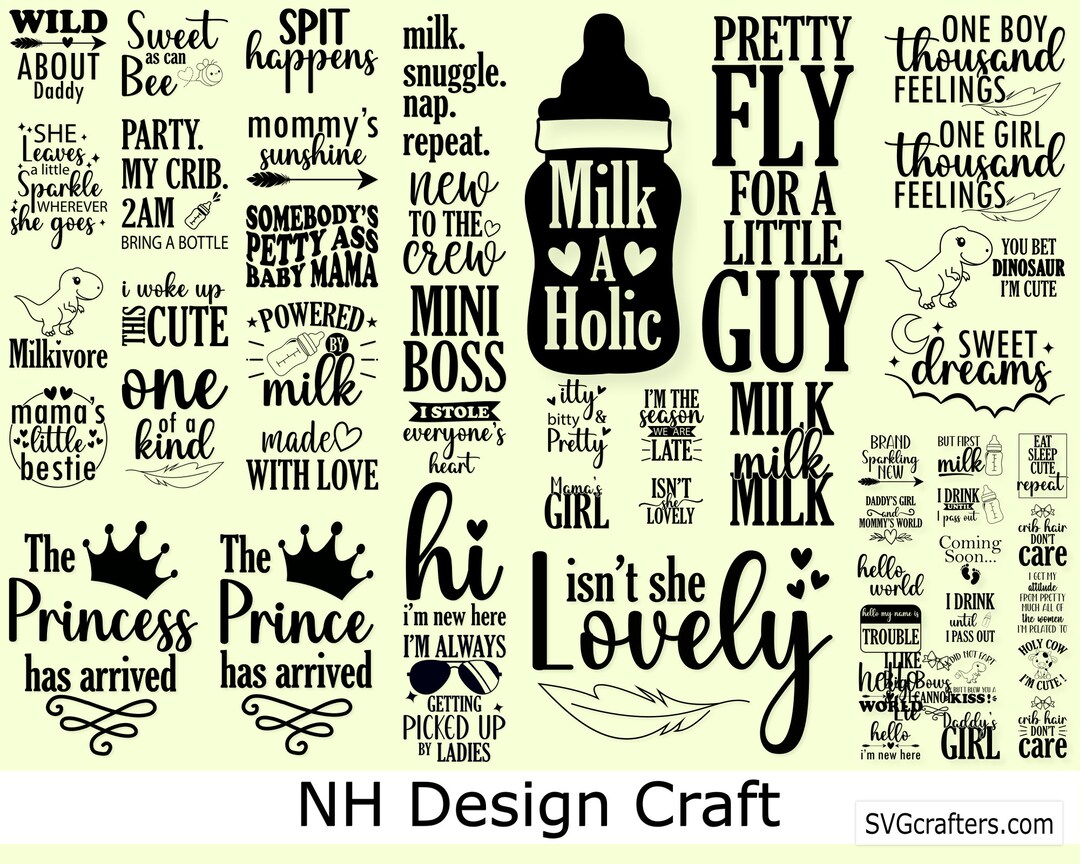 Baby Onesie Svg, Newborn Svg, Baby Svg Bundle, Baby Milestone Svg ...