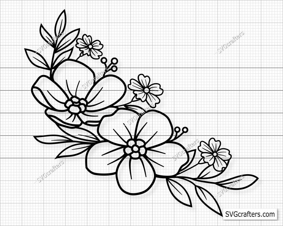 Floral Bouquet Svg Bundle, Cute Flower Svg Bundle, Retro Flowers Svg ...