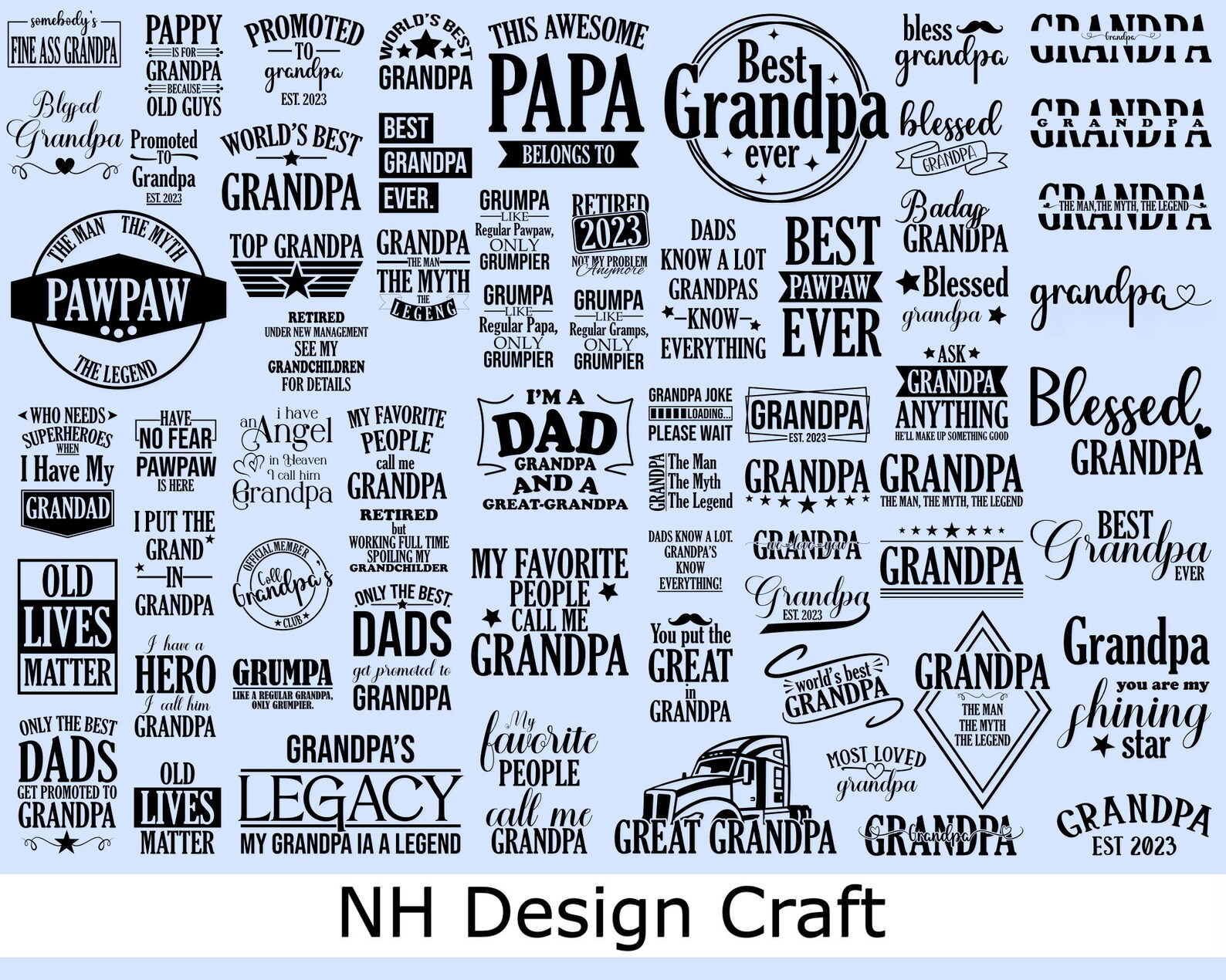 Grandpa Bundle Svg, Grandpa Svg, Father's Day, Papa Svg, Grandad Svg ...