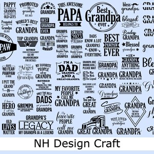 Grandpa Bundle Svg, Grandpa Svg, Father's Day, Papa Svg, Grandad Svg ...