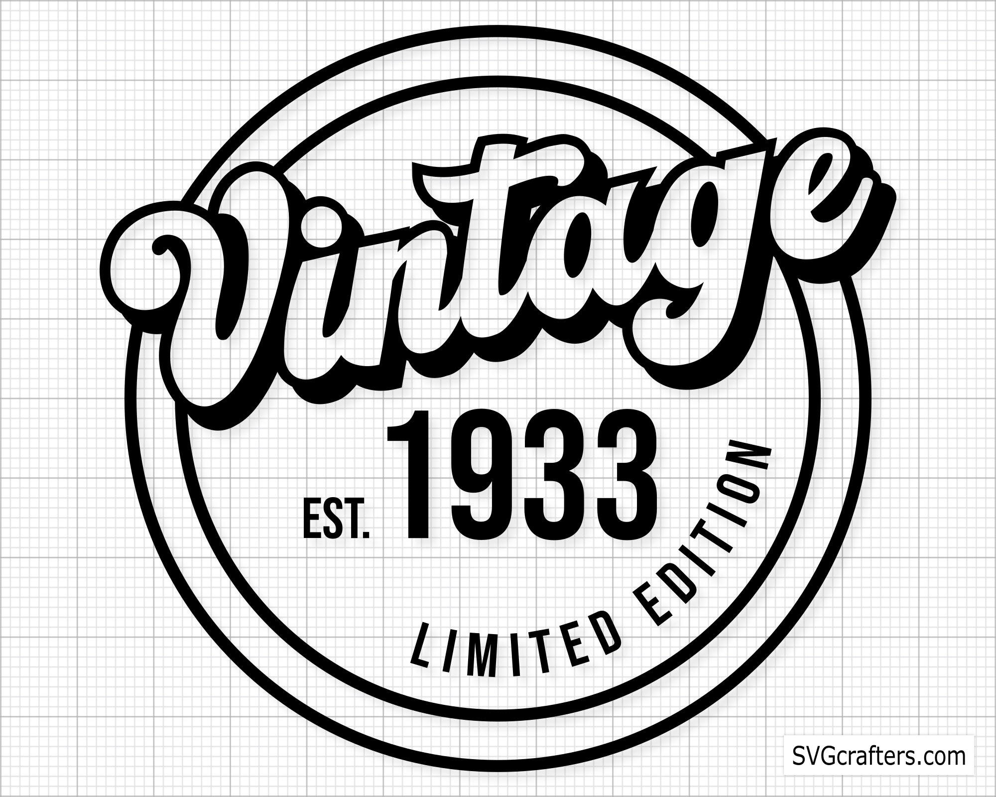 Vintage 1933 Birthday Svg, Hello 90 Svg, 1933 Svg, 90th Birthday Svg ...