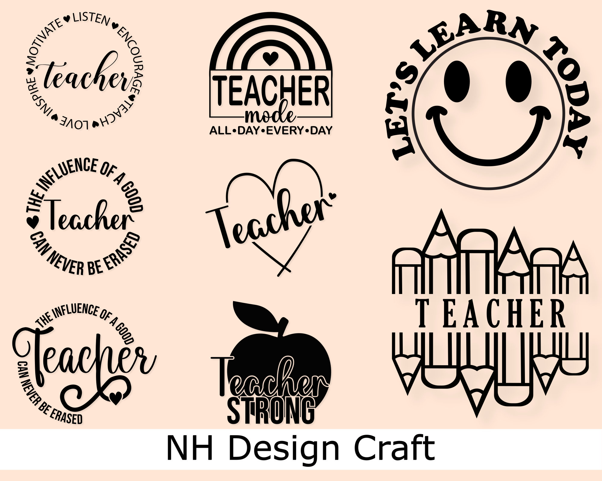 Teacher Svg, Teacher Svg Bundle, Teacher Quote Svg, School Svg, Teacher ...