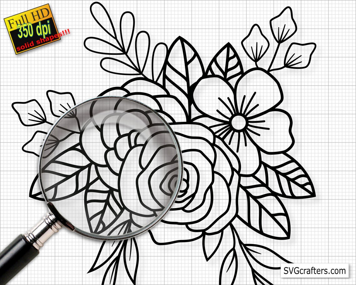 Floral Bouquet Svg Bundle Cute Flower Svg Bundle Retro - Etsy