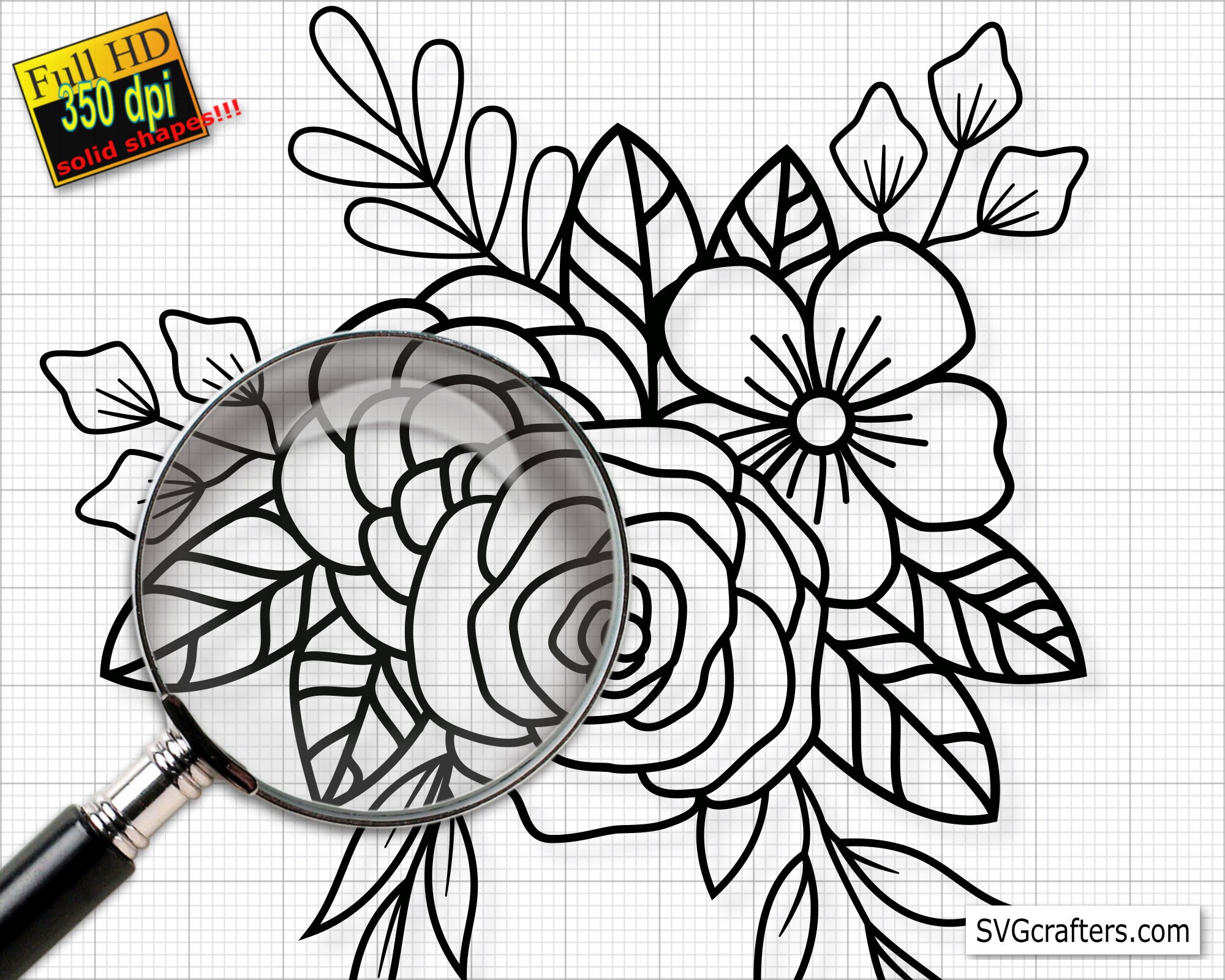 Floral Bouquet Svg Bundle, Cute Flower Svg Bundle, Retro Flowers Svg ...