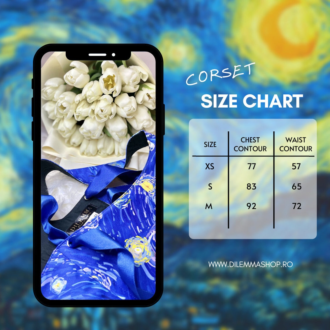 Corset Top Art the Starry Night Vincent Van Gogh - Etsy