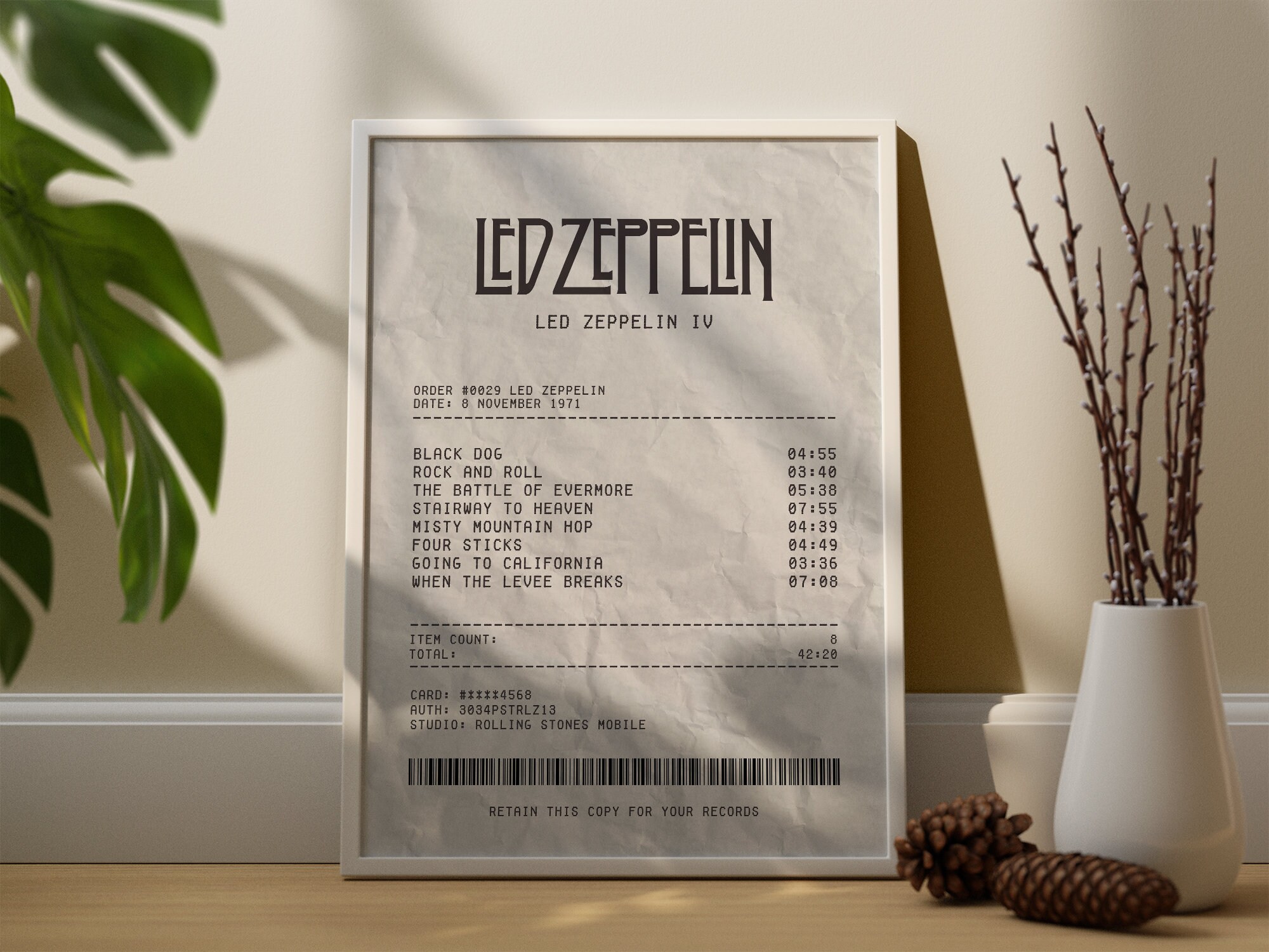 Custom Album Cover Posters Receipt - Personalized Album Poster - Choose ...