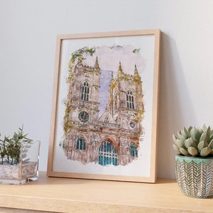 London Prints Wall Art Travel Posters Set of 6, Watercolor London ...