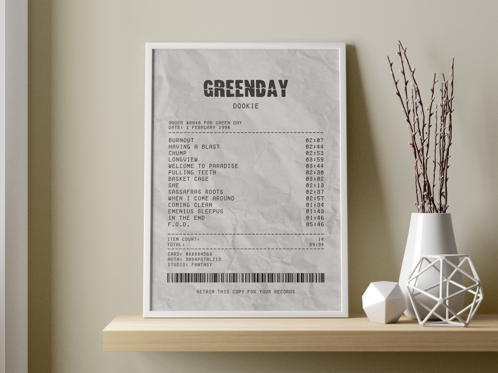 Custom Album Cover Posters Receipt - Personalized Album Poster - Choose ...