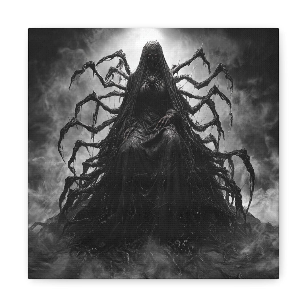 Spider Queen Draconian Occult Art Decor, Wall Hanging, Gothic Home ...