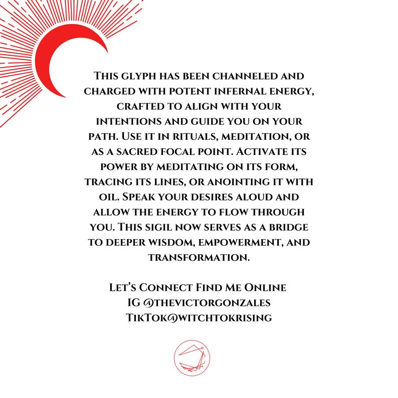 Demonic Glyph of Lilith | Sigil of Feminine Power & Mystery (digital ...