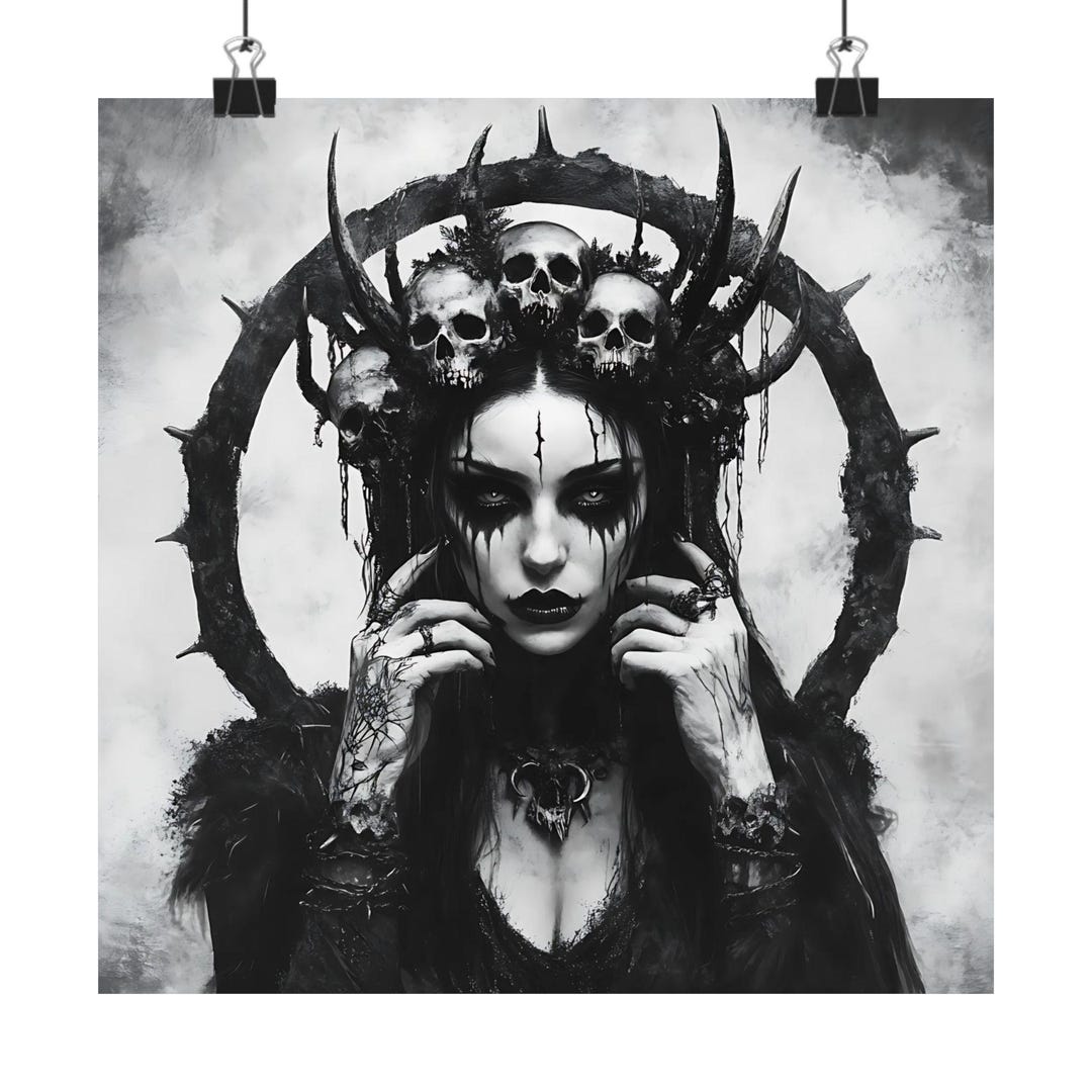 Vertical Poster, Matte Lilith Poster, Wall Art Print Decor, Gothic Home ...