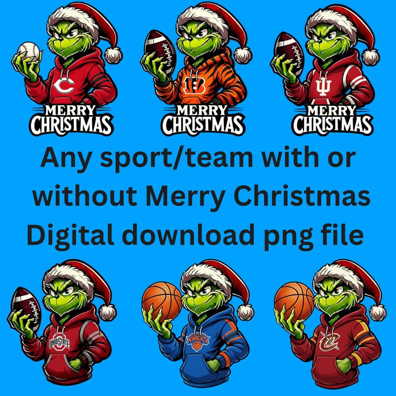 Digital Download Png File Sport Grinch. Please Specify What Sport and ...