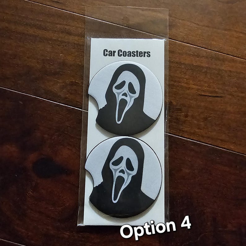 Horror Car Coasters (2 Pack) Pick Option at Checkout - Etsy