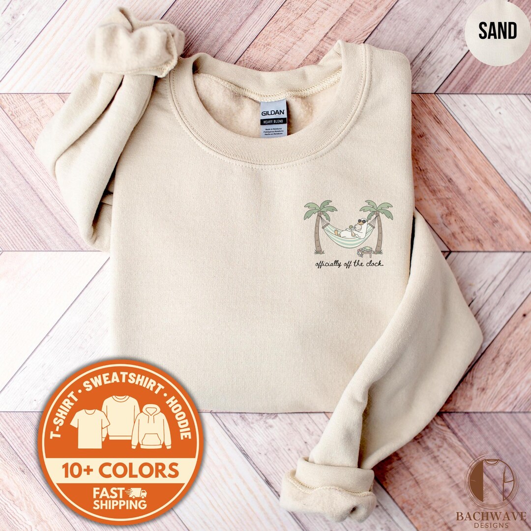 Officially off the Clock Goose Tshirt, Funny Summer Vacation Sweatshirt ...