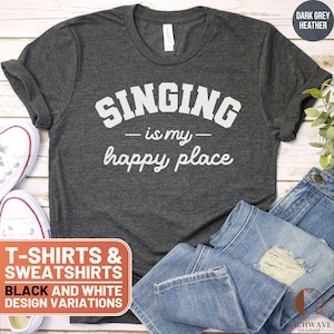 Funny Singing College T-shirt, Music Lover Gift Crewneck, Comfy Singer Sweatshirt, Unisex Tee ...