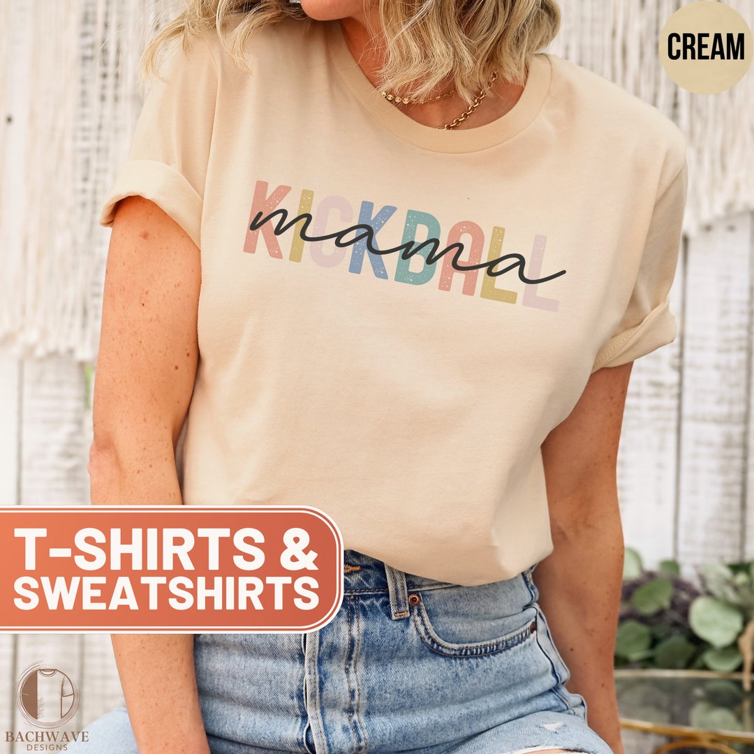 Vintage Kickball Shirt, Cute Kickball Mom Crew Sweatshirt, Retro ...