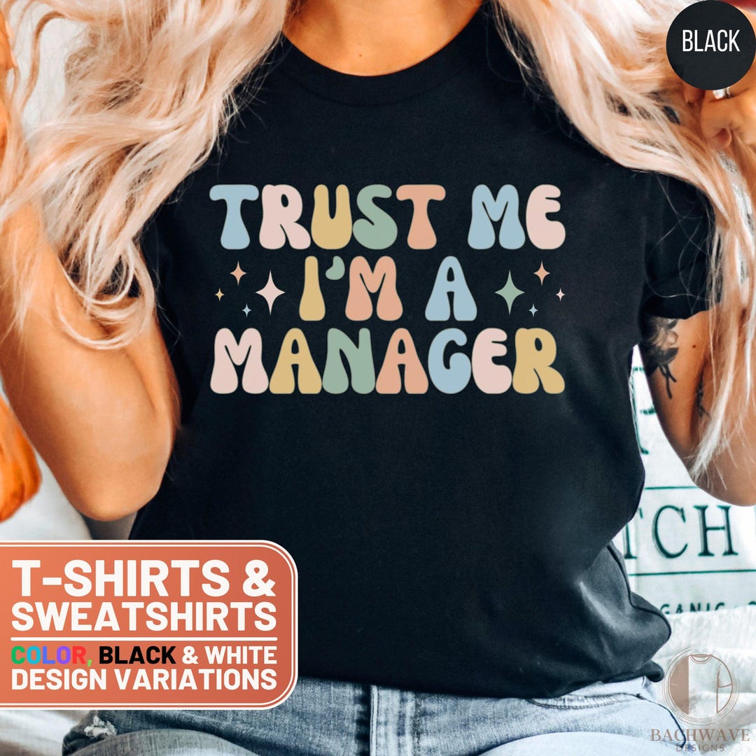 Funny Manager Shirt, Cute Manager Crewneck Sweatshirt, Retro Manager ...