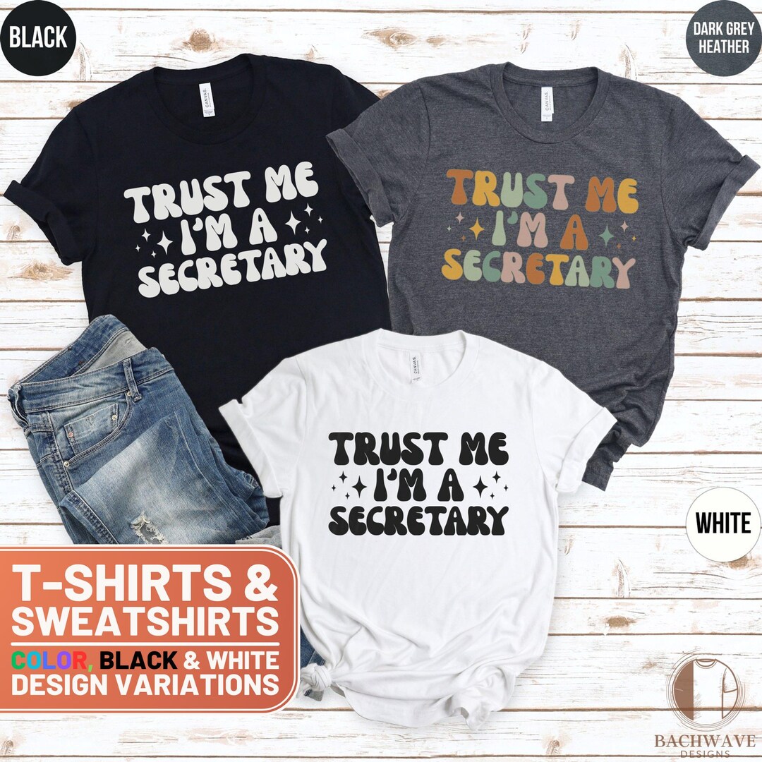 Funny Secretary Shirt, Cute Secretary Crewneck Sweatshirt, Retro ...