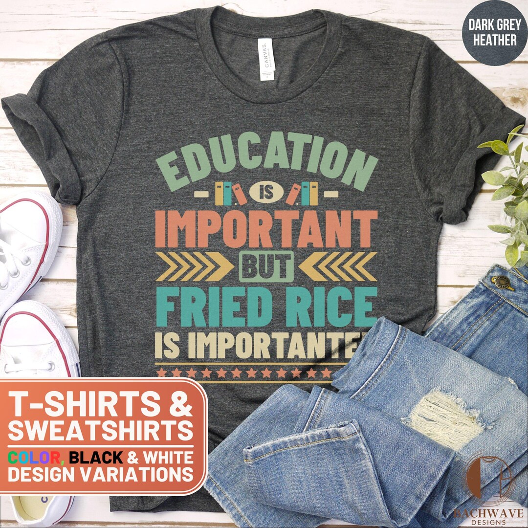 Funny Fried Rice Shirt, Cute Fried Rice Crewneck Sweatshirt, Retro ...