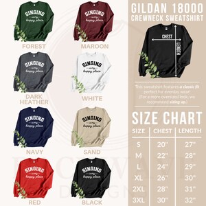 Funny Singing College T-shirt, Music Lover Gift Crewneck, Comfy Singer Sweatshirt, Unisex Tee ...