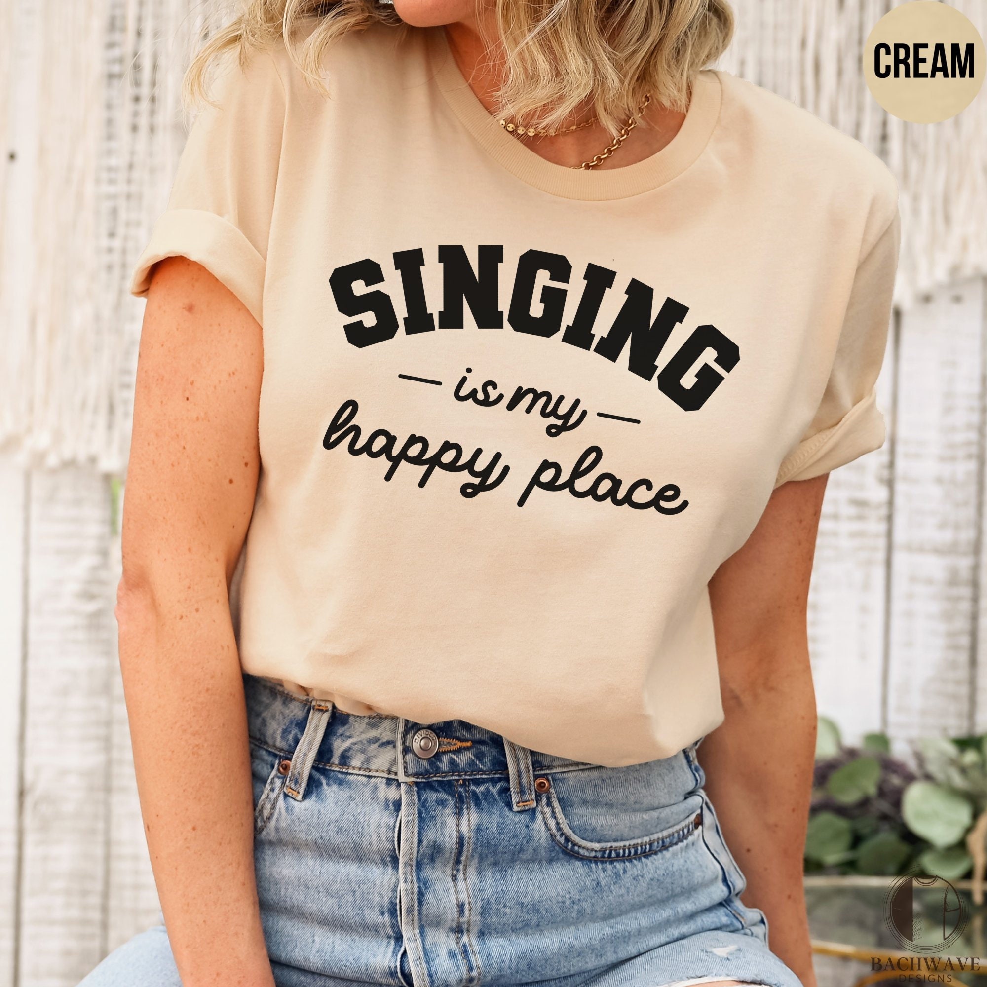 Funny Singing College T-shirt, Music Lover Gift Crewneck, Comfy Singer ...