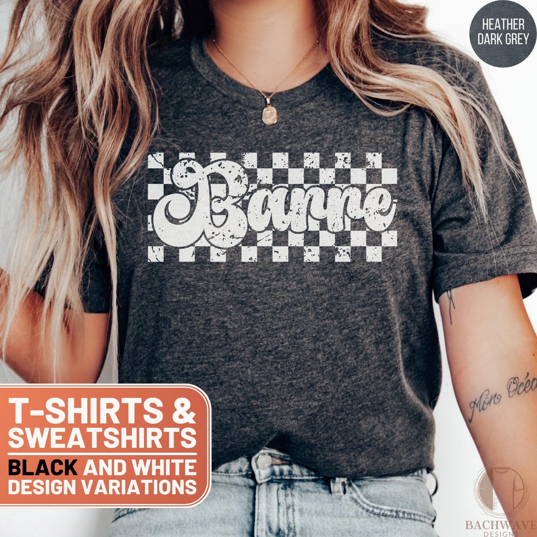 Checkered Pattern Barre Fitness Lover Graphic Tee, Casual Dance Workout ...