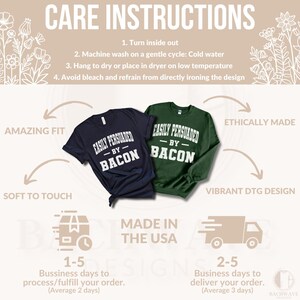 Funny Bacon Shirt, Cute Bacon Crewneck Sweatshirt, Retro Bacon Gift Tee ...
