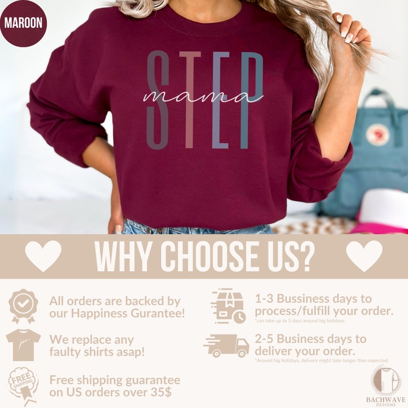 Step Mom Sweatshirt Step Mama Crewneck Shirt Bonus Mom Sweater T