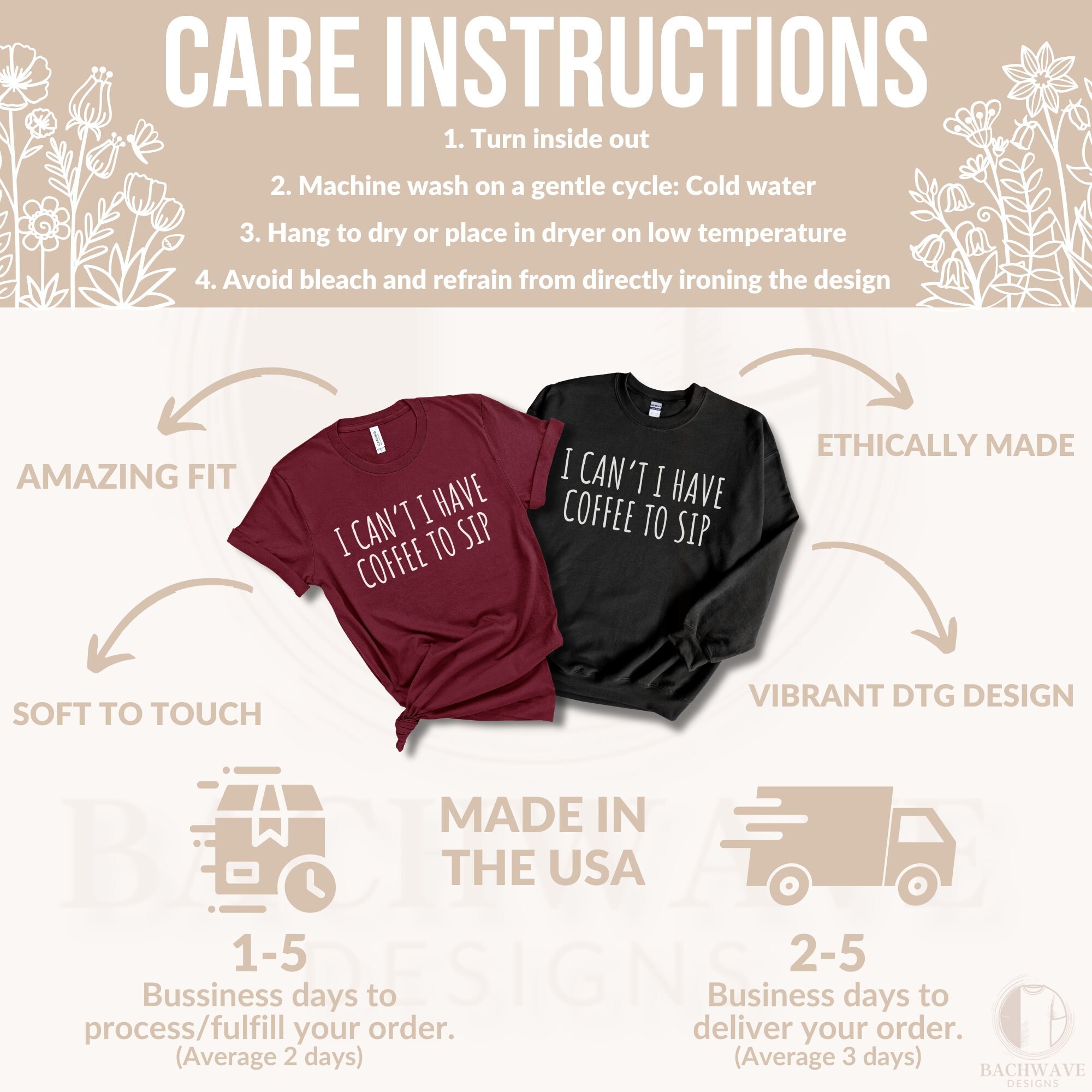 Funny Coffee T-shirt, I Can't I Have Coffee to Sip Sweatshirt, Crewneck ...