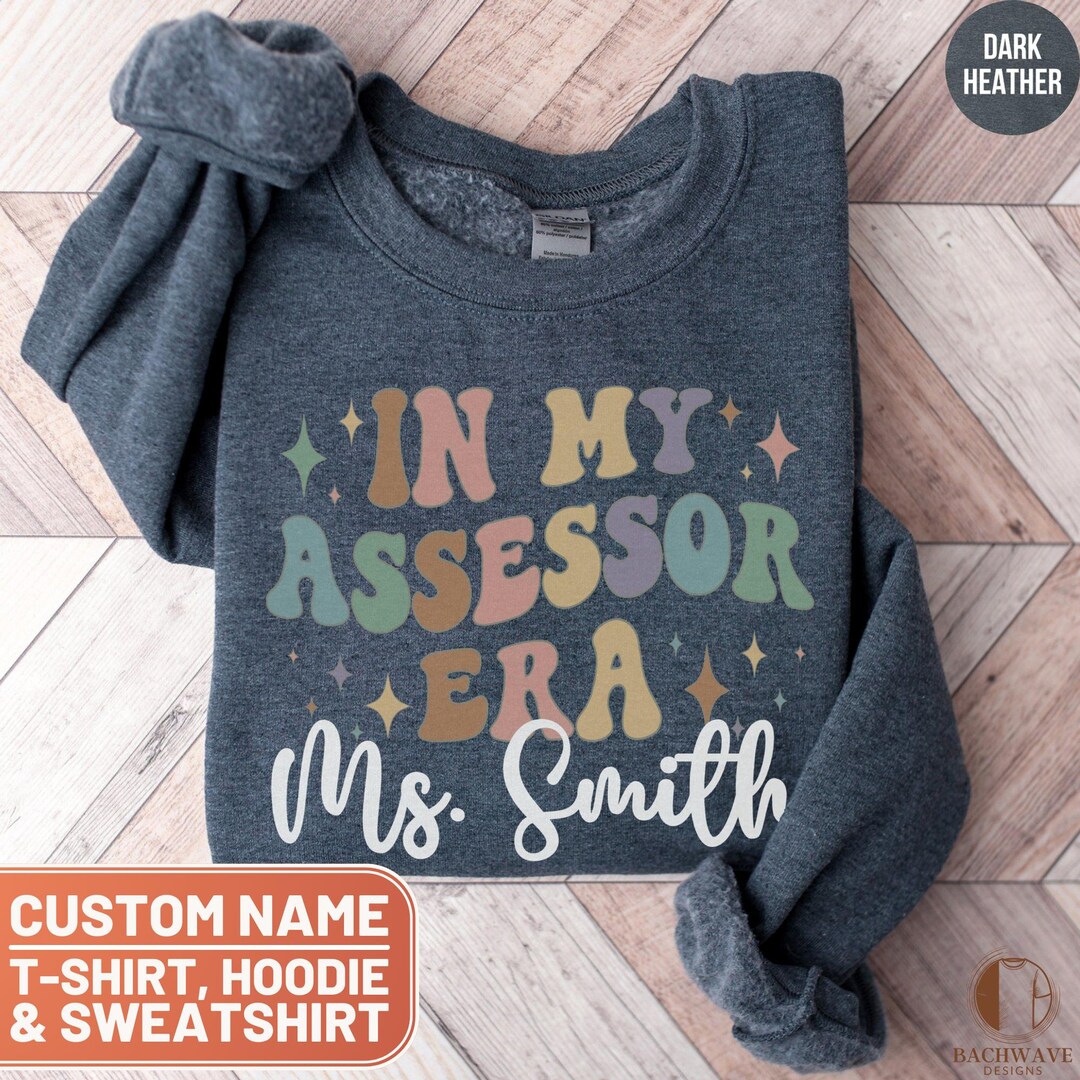 Personalized Assessor Shirt, Custom Assessor Sweatshirt, Retro Groovy ...