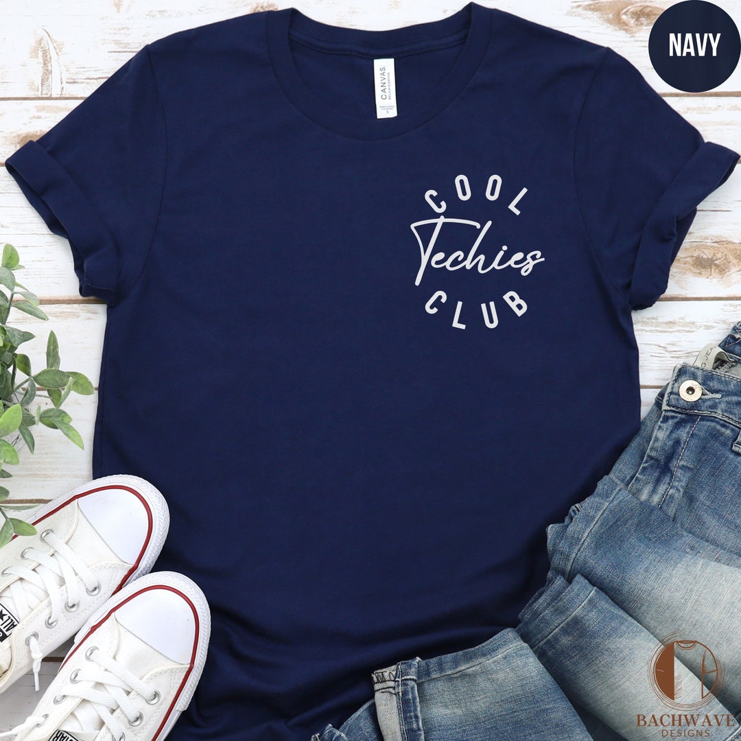 Unisex Cool Techies Club T-shirt, Geek Chic Programmer Tee, Tech Lover ...