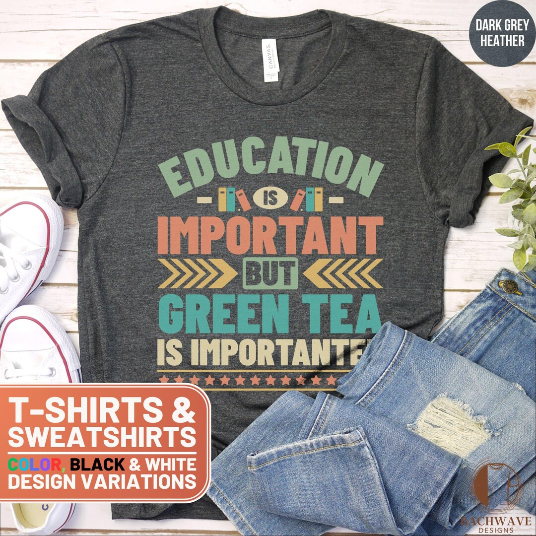 Funny Green Tea Shirt, Cute Green Tea Crewneck Sweatshirt, Retro Green ...