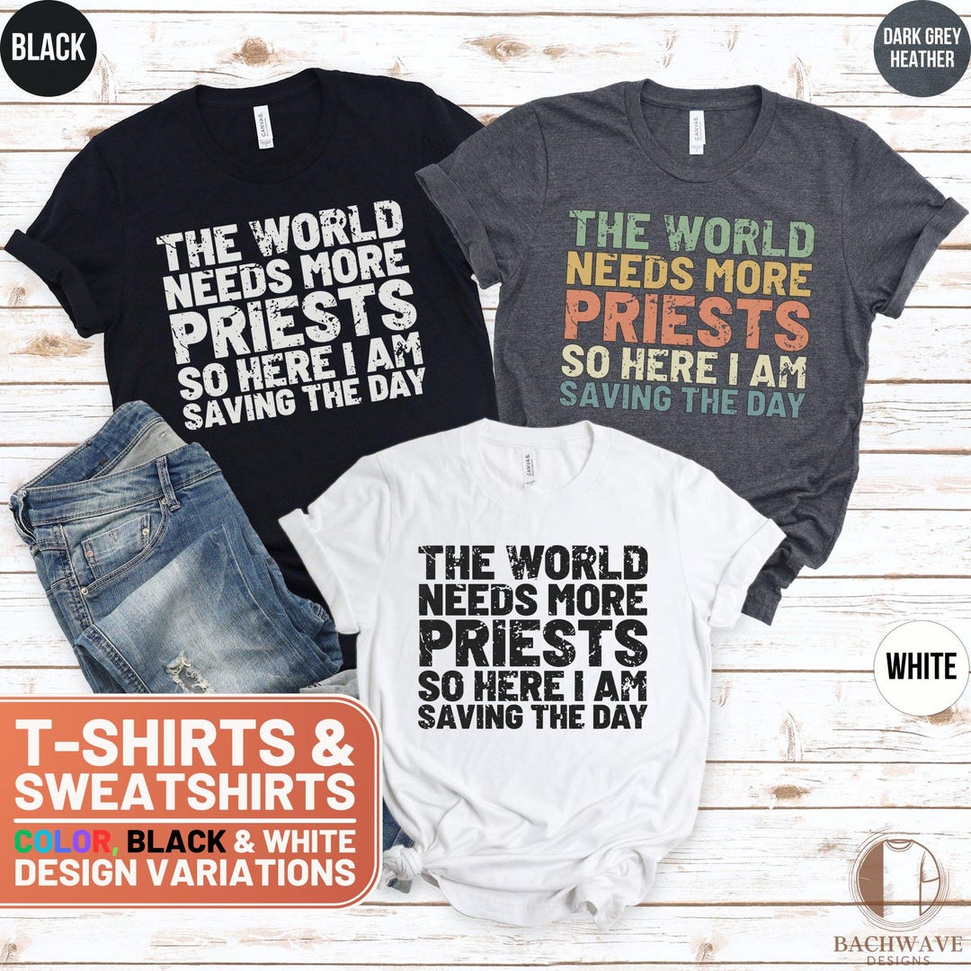 Funny Priests Shirt, Cute Priests Crewneck Sweatshirt, Retro Priests ...