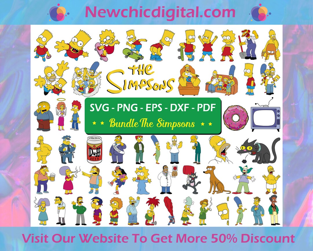 The Simpsons Bundle Svg Bart Simpsons Svg Lisa Simpson Svg - Etsy