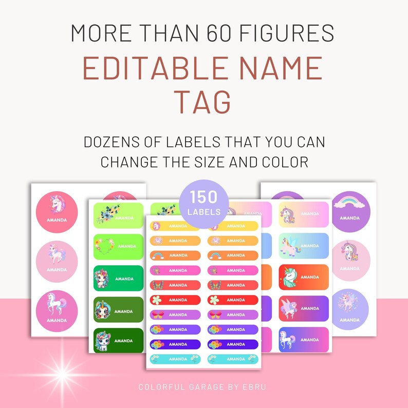 Name Tag, Name Labels, Editable Labels, School Labels, Clasroom Labels ...