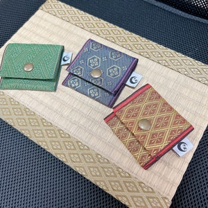 Upcycled Tatami Edge Coin Case - Small Item Holder Japanese Heritage ...