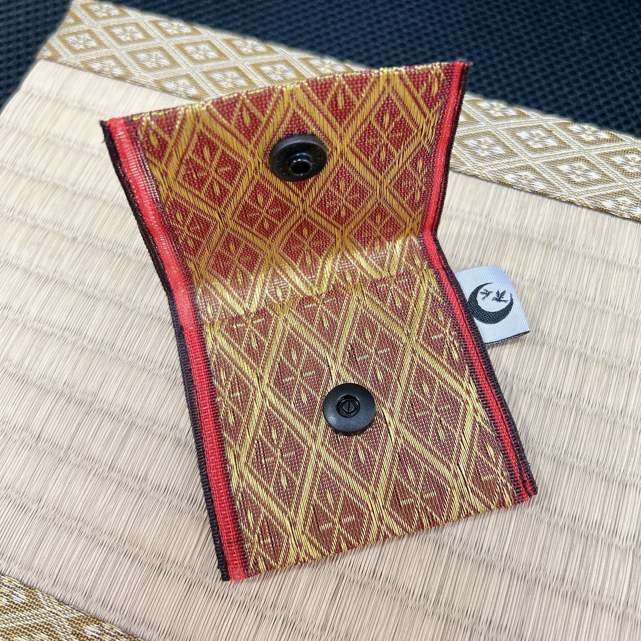 Upcycled Tatami Edge Coin Case - Small Item Holder Japanese Heritage ...