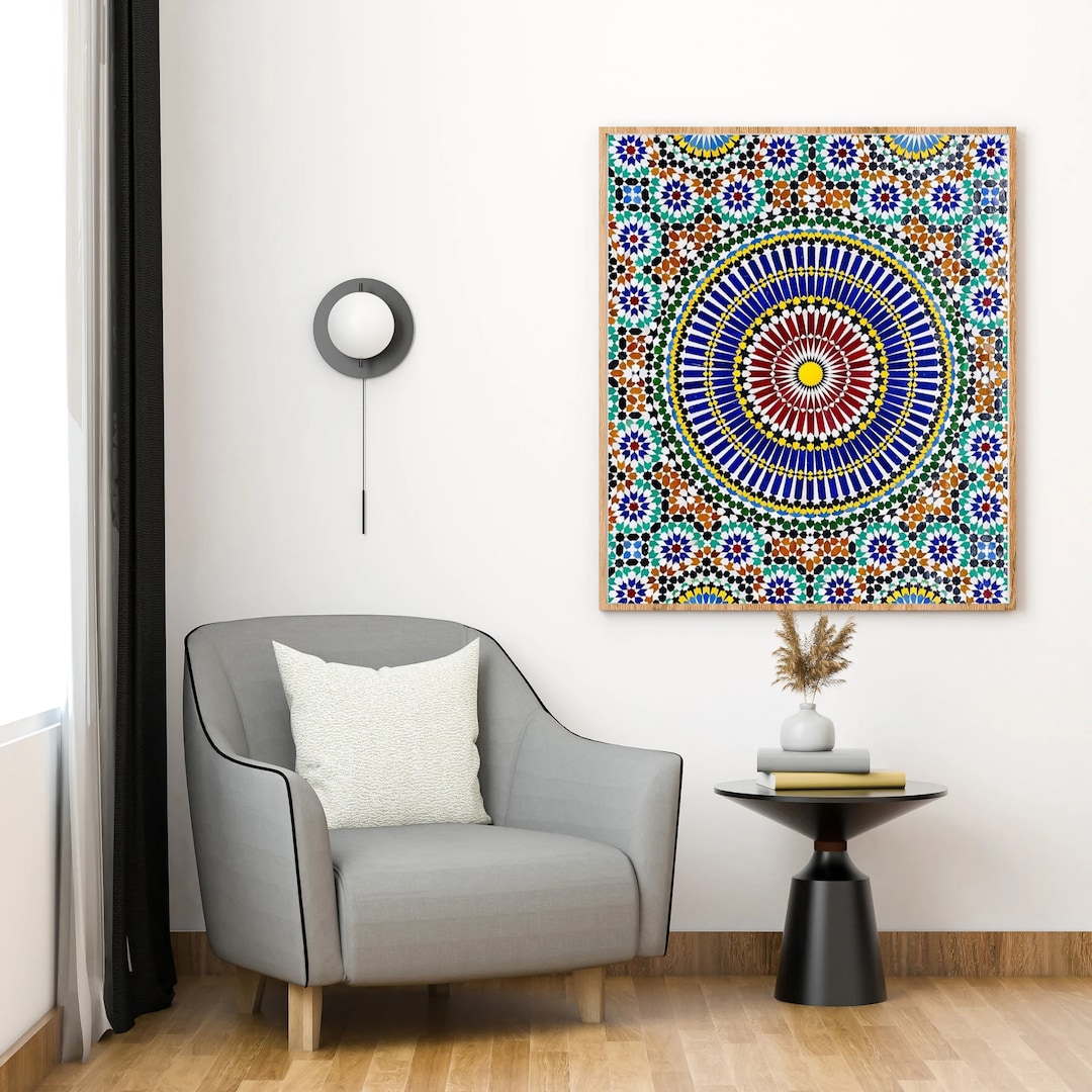 Moroccan Zellige Wall Art Decoration Download Print Wall Art Morocco ...